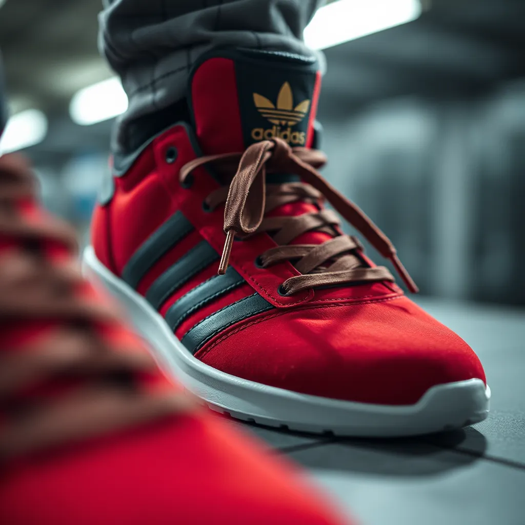 Red and Black Adidas Shoes: A Skateboarding Perspective